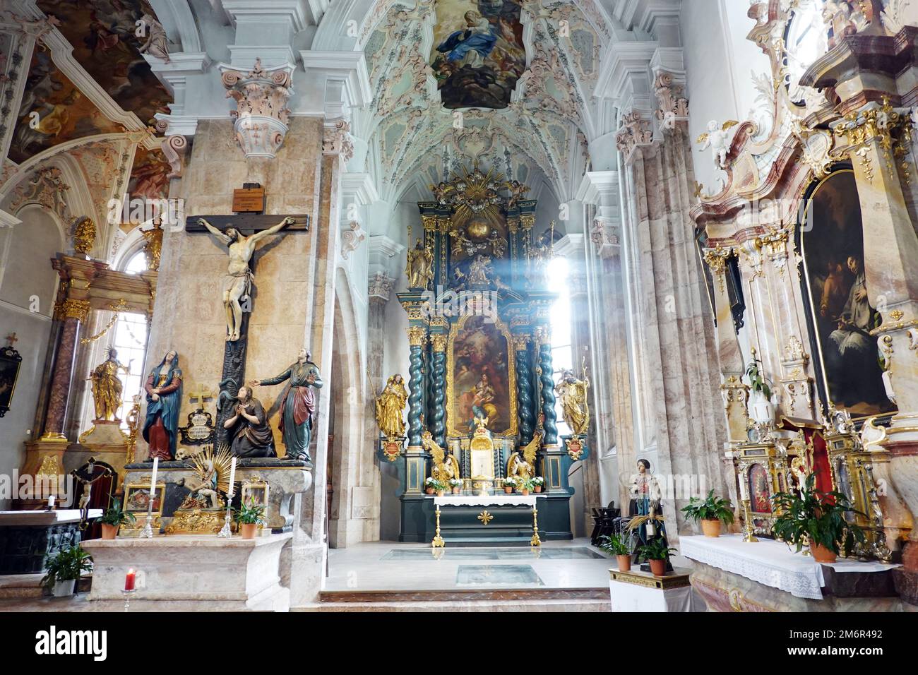 Baroque splendor in the parish church of St. Virgil Stock Photo - Alamy
