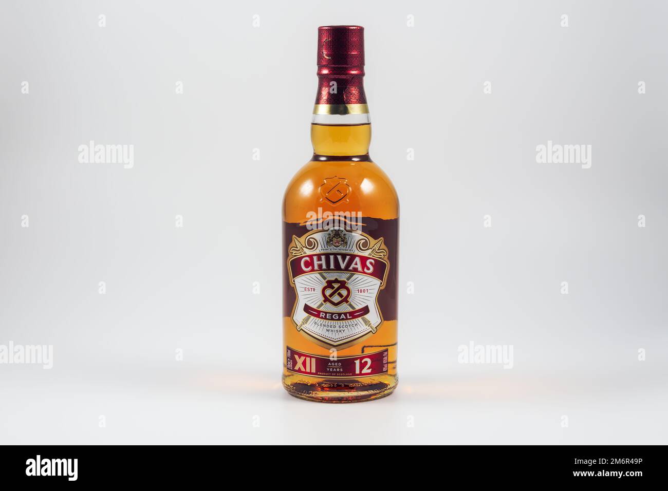 Chivas Regal blended Scotch Whisky bottle. 750 ml 12 years aged ...