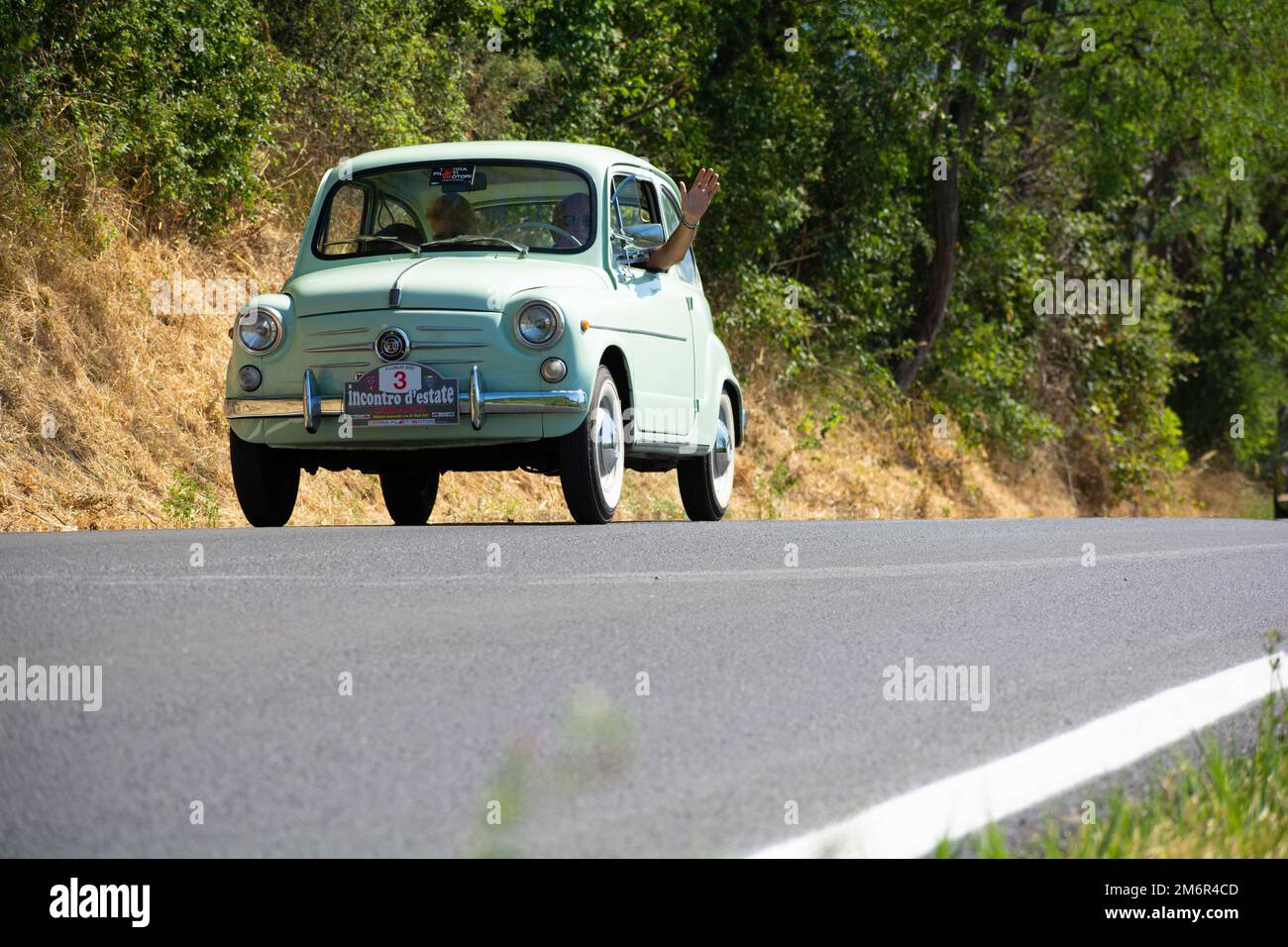 Rally of classic cars fiat 600 in pesaro Stock Photo - Alamy
