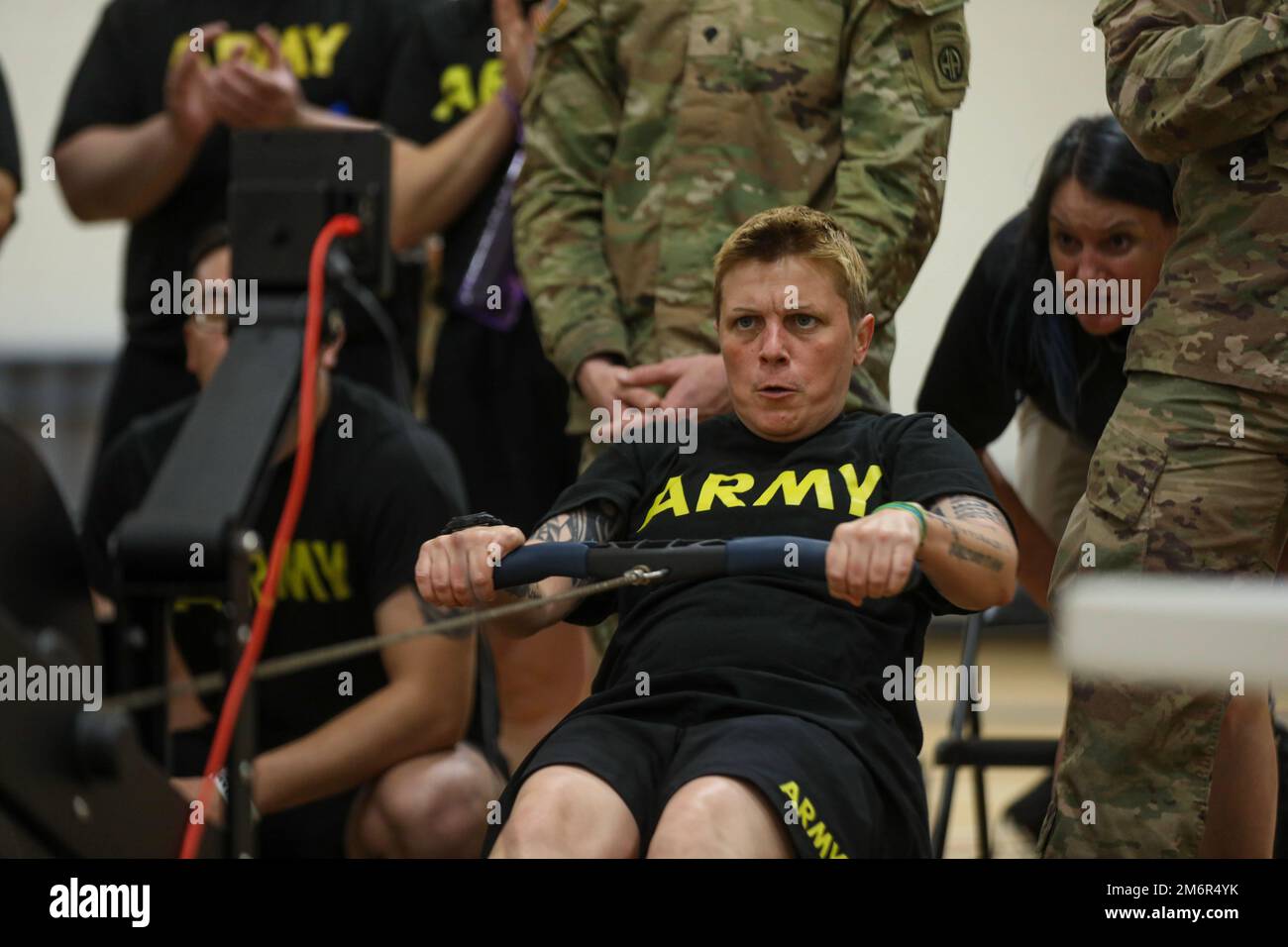 U.S. Army Staff Sgt. Stacey Englert competes in the Rowing athletic ...