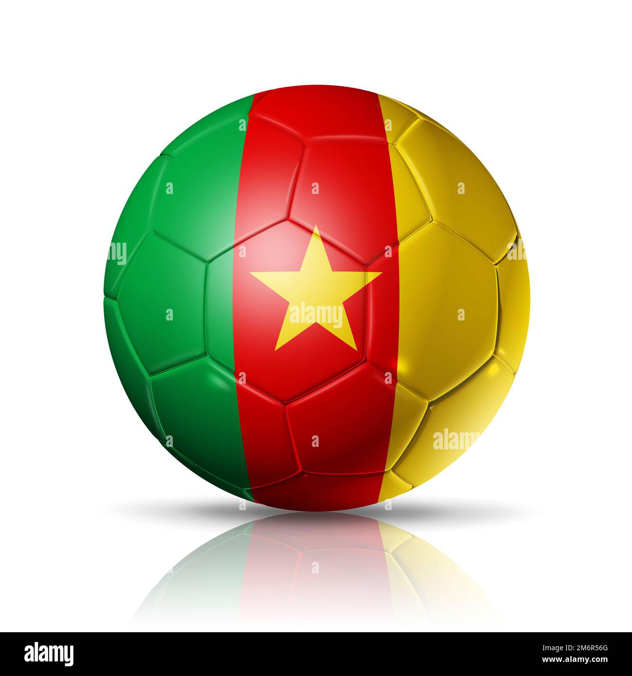 Soccer football ball with Cameroon flag. Illustration Stock Photo - Alamy