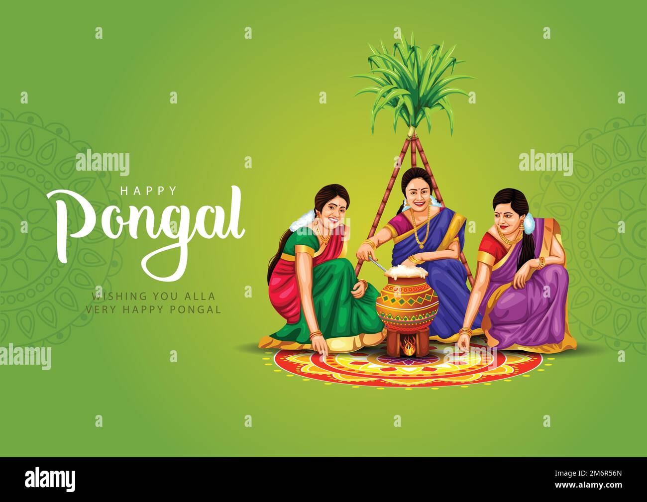 new illustration of Happy Pongal Holiday Harvest Festival of Tamil Nadu ...