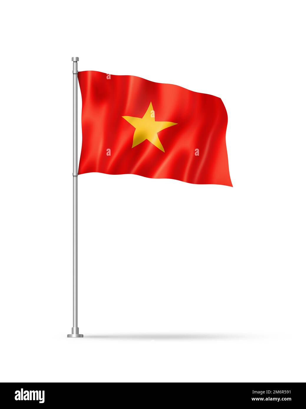 3d vietnamese flag waving on hi-res stock photography and images - Alamy