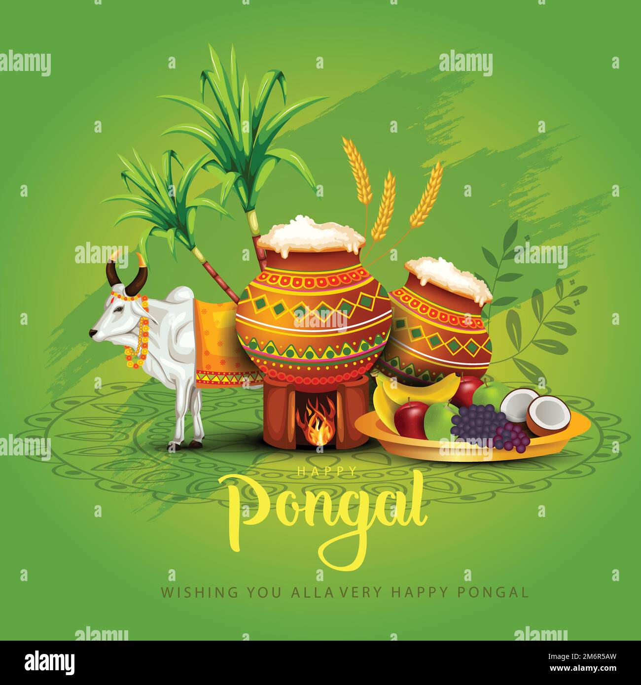new illustration of Happy Pongal Holiday Harvest Festival of Tamil Nadu ...
