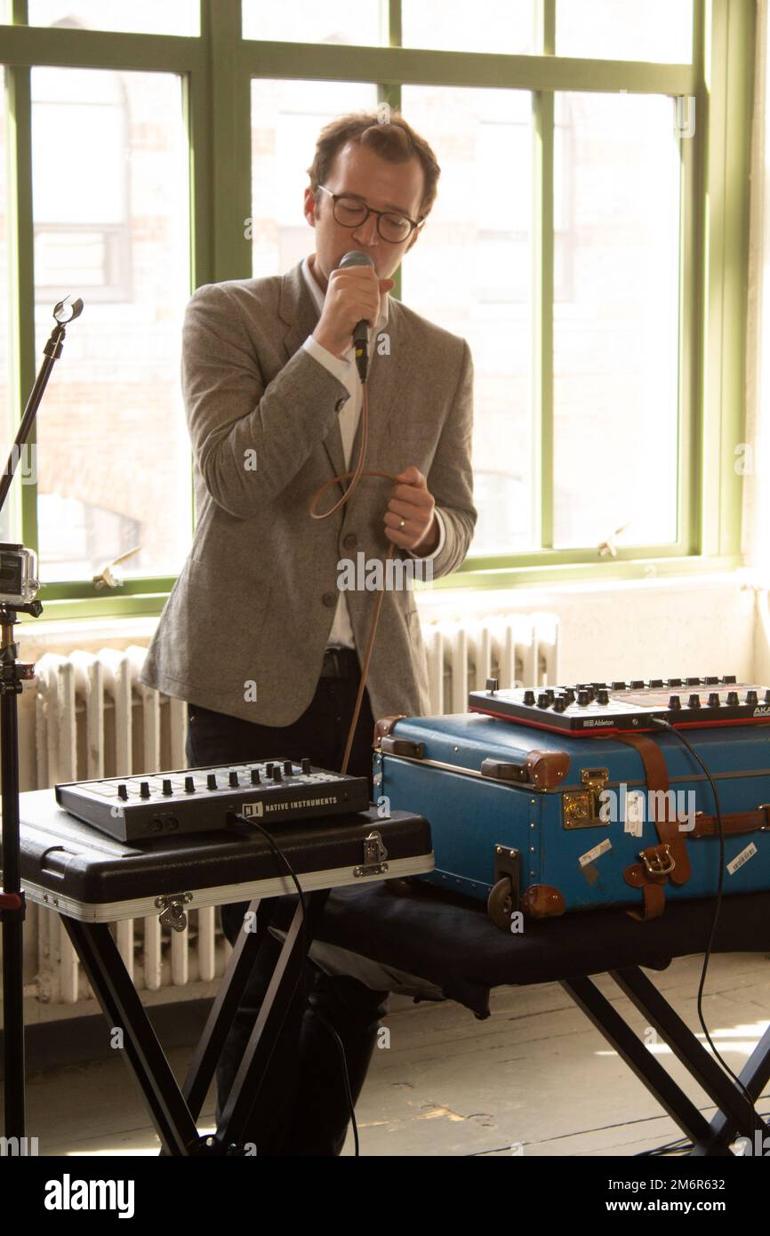 Chris Baio of Vampire Weekend in session Stock Photo - Alamy