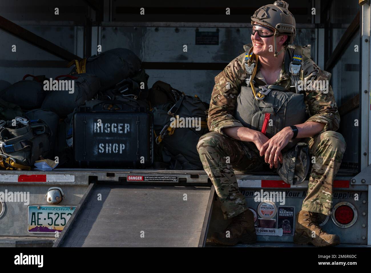 A parachute rigger assigned to the 24th Special Operations Wing ...