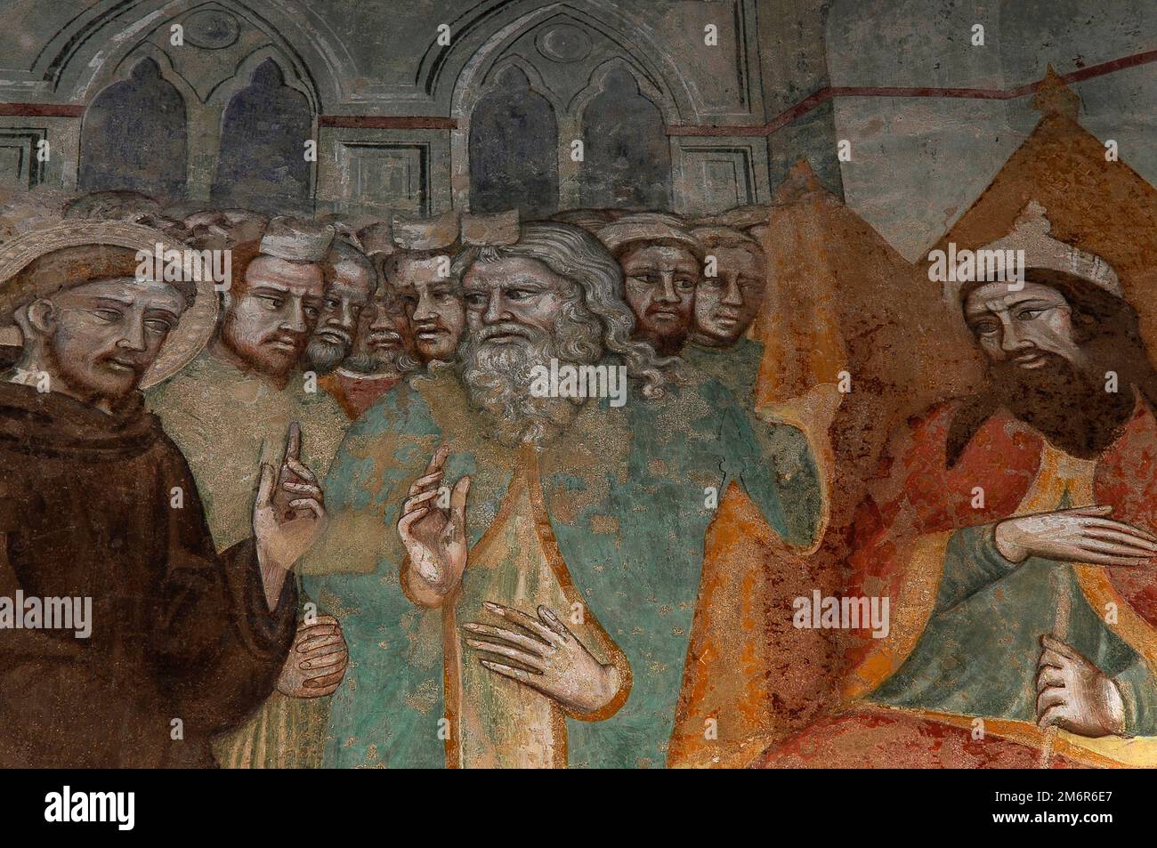 Saint Francis of Assisi meets the Sultan of Egypt in 1219 during the ...