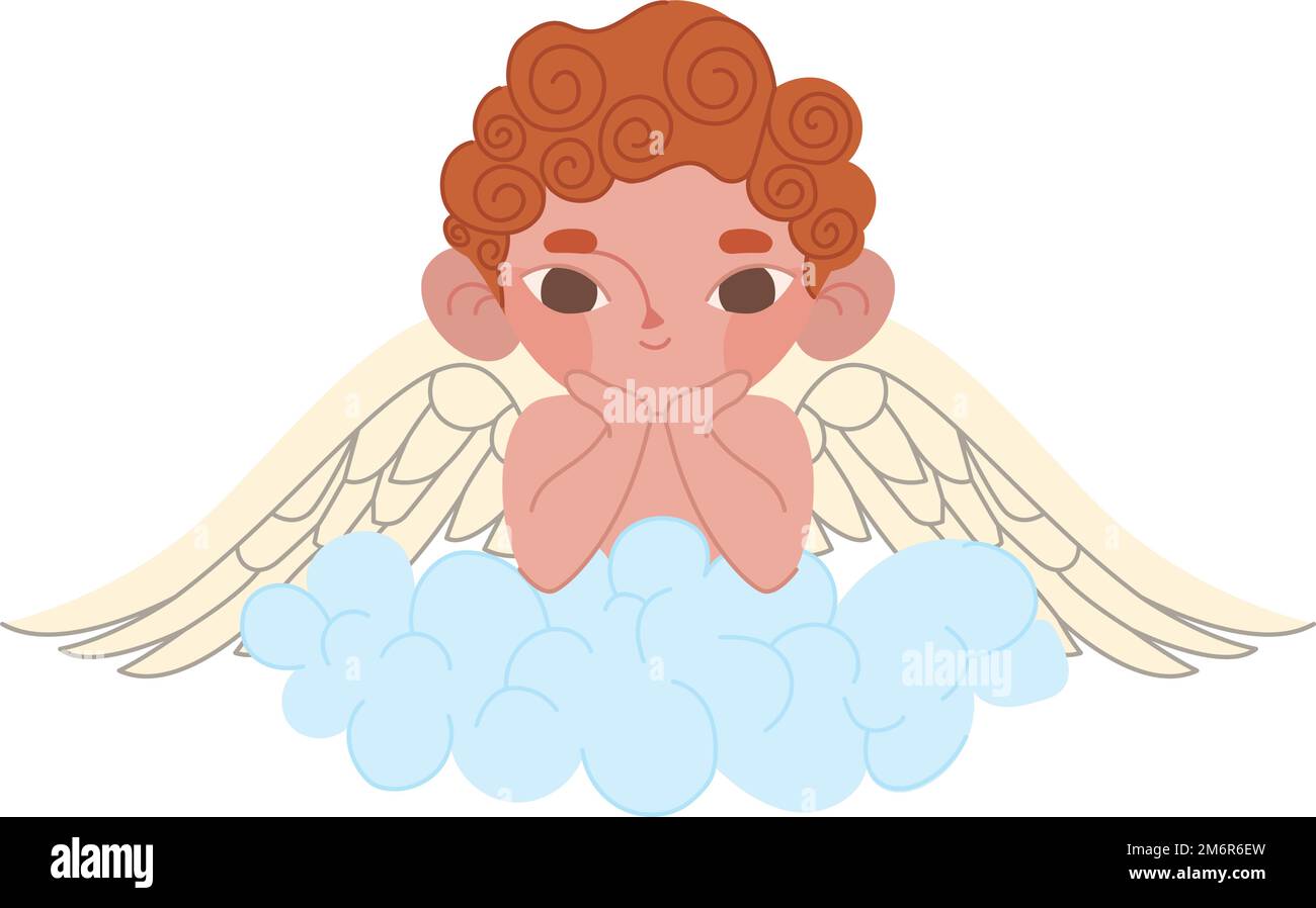 Angel on a cloud Stock Vector Images - Alamy