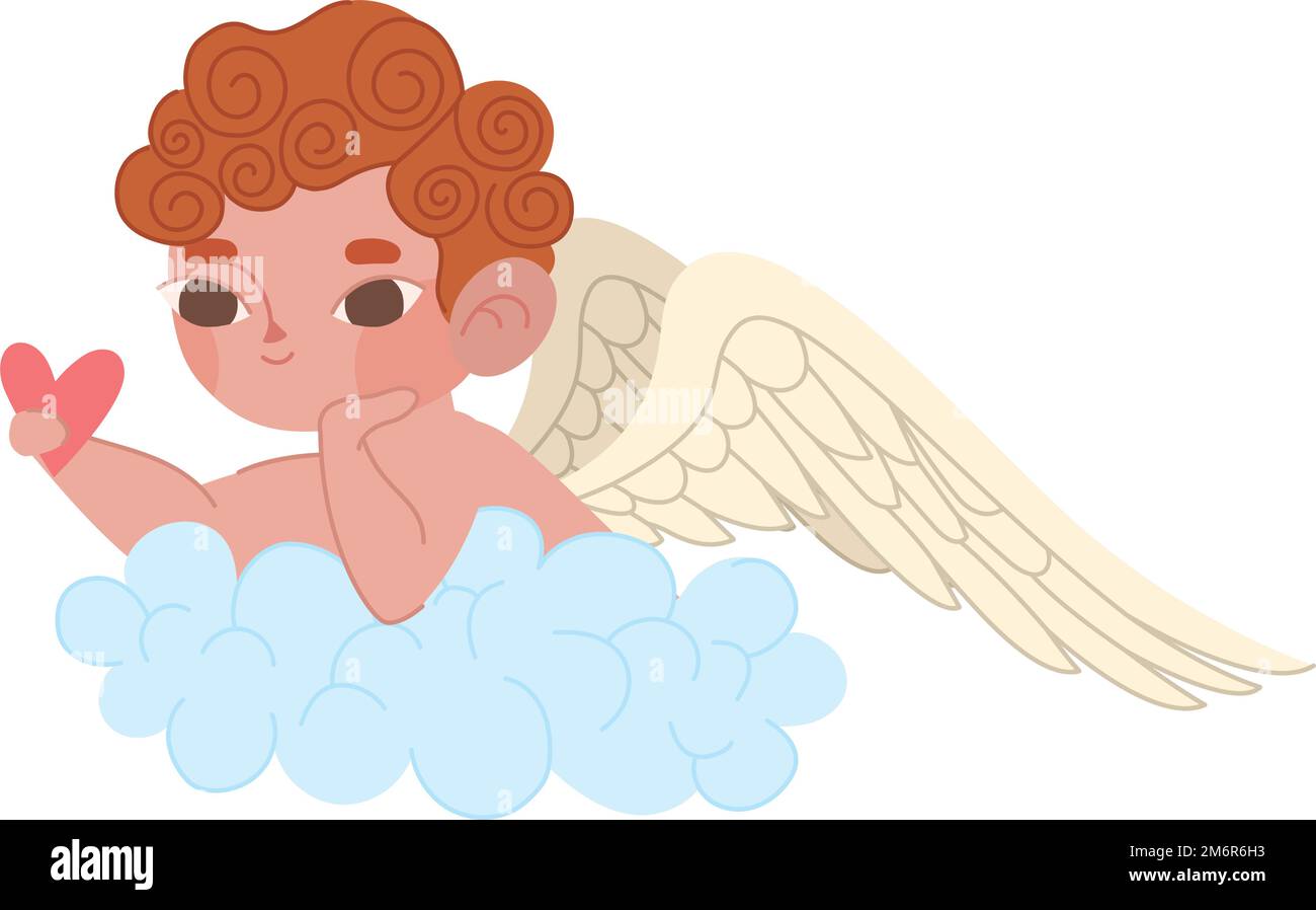 Angel on a cloud Stock Vector Images - Alamy