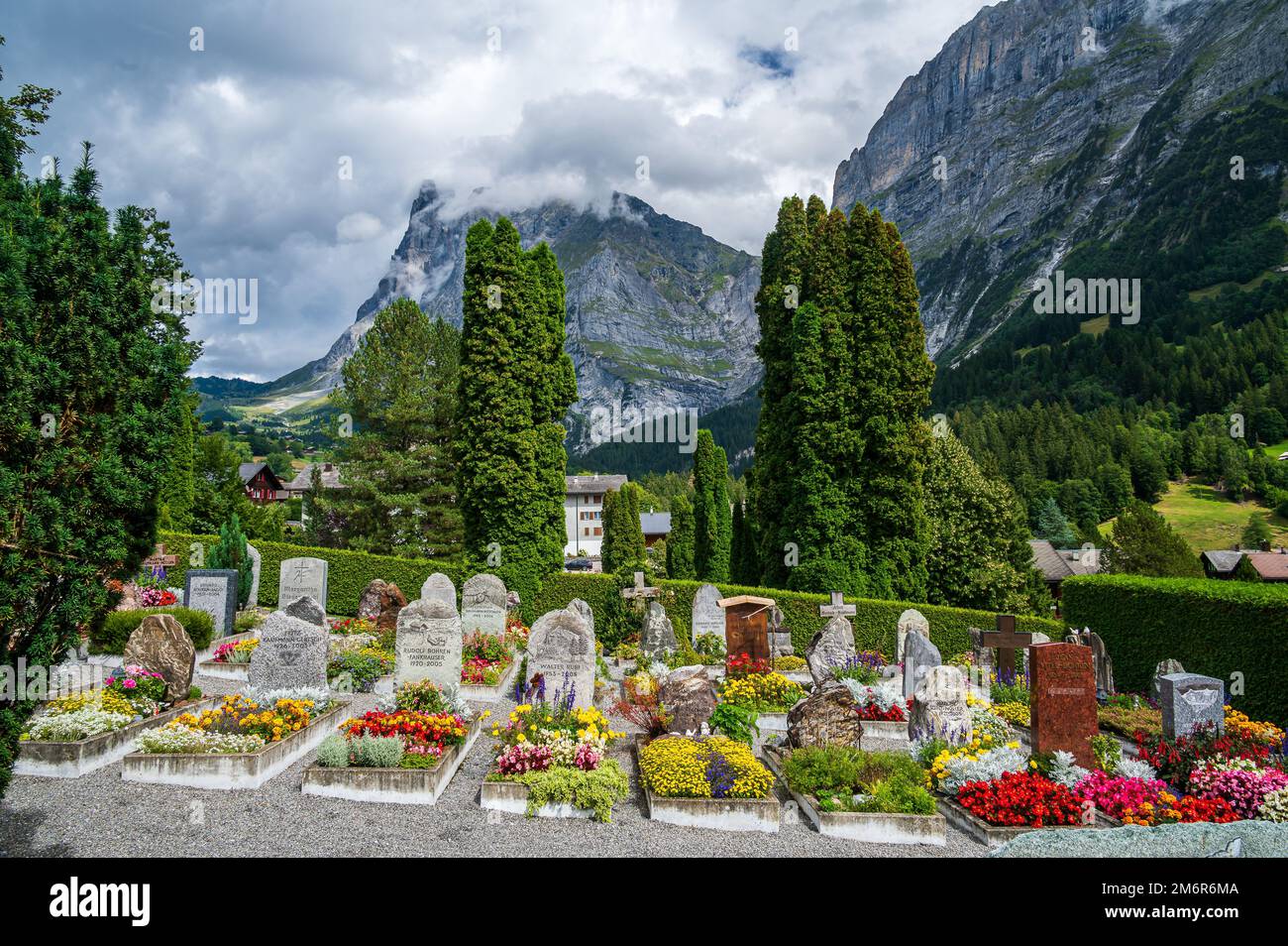Cemetery in Grindelwald Stock Photo - Alamy