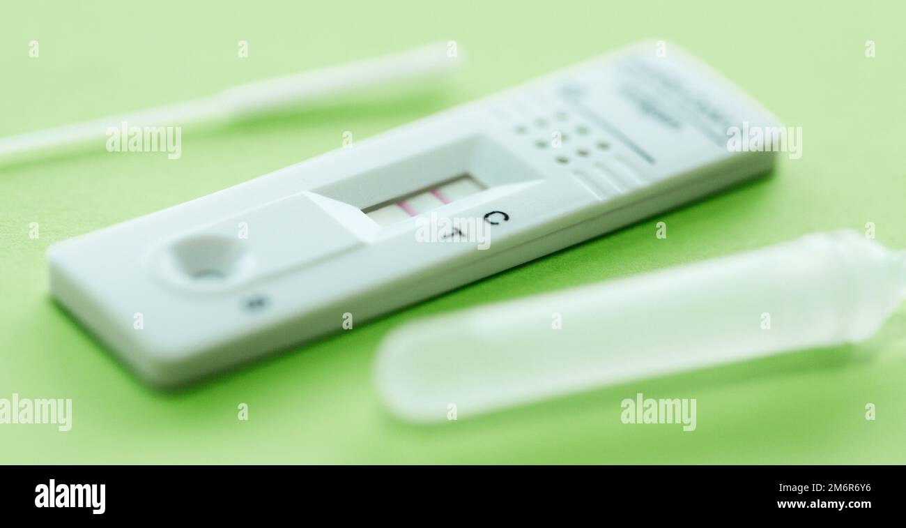 Positive test result by using rapid test device for COVID-19 Stock ...