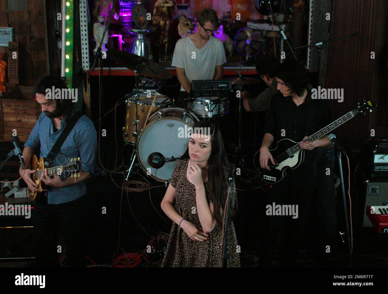 Cults - Madeline Follin and Brian Oblivion film a session in Brooklyn ...