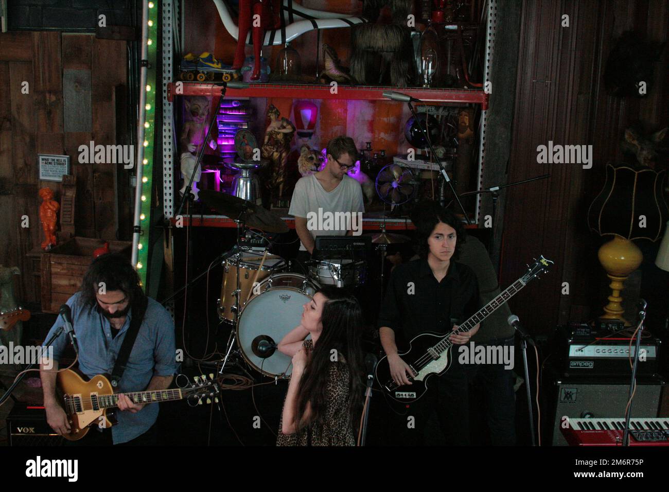 Cults - Madeline Follin and Brian Oblivion film a session in Brooklyn ...