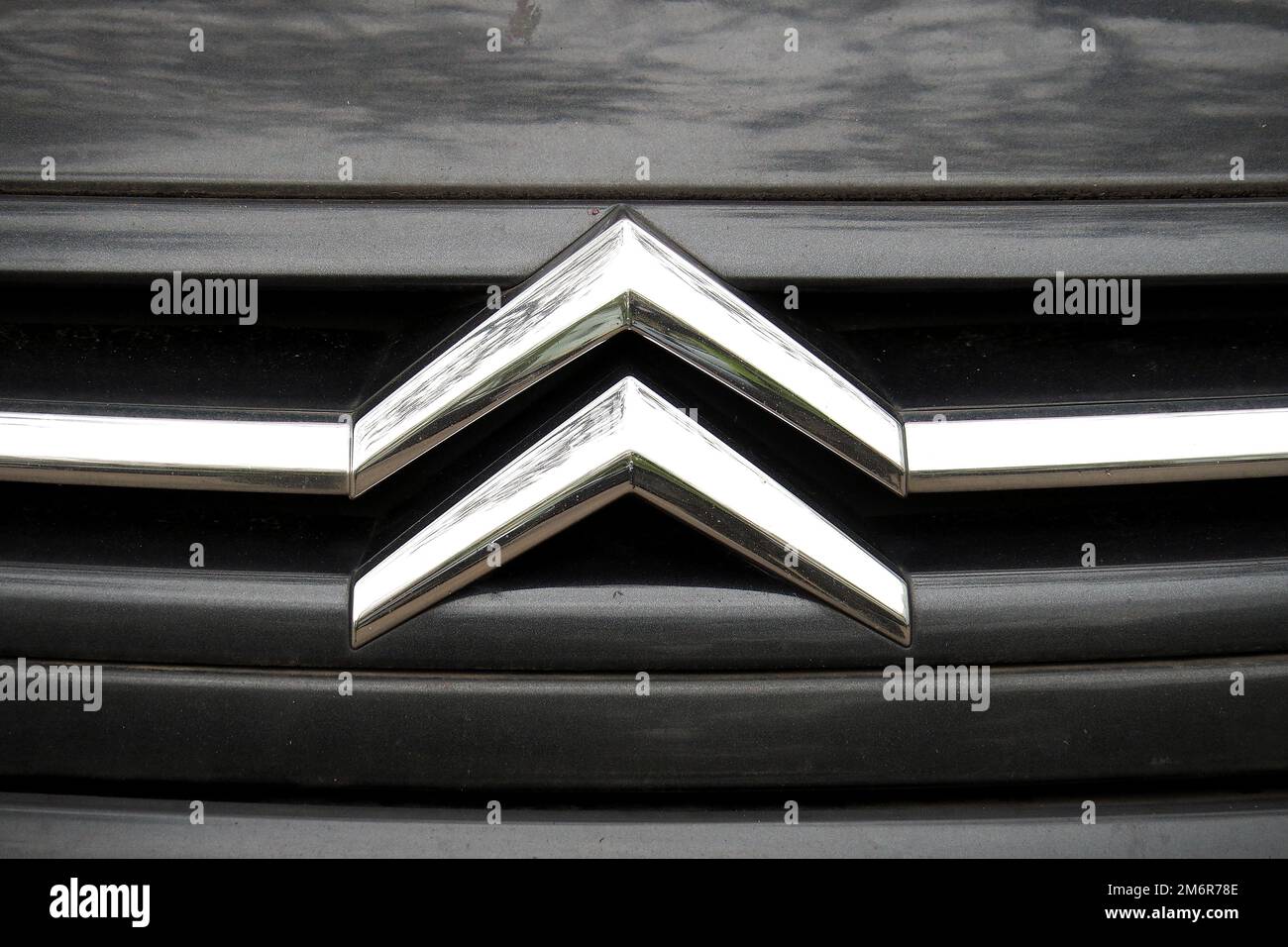 Citroën (is a French automobile brand) logo on a car, Hungary ...