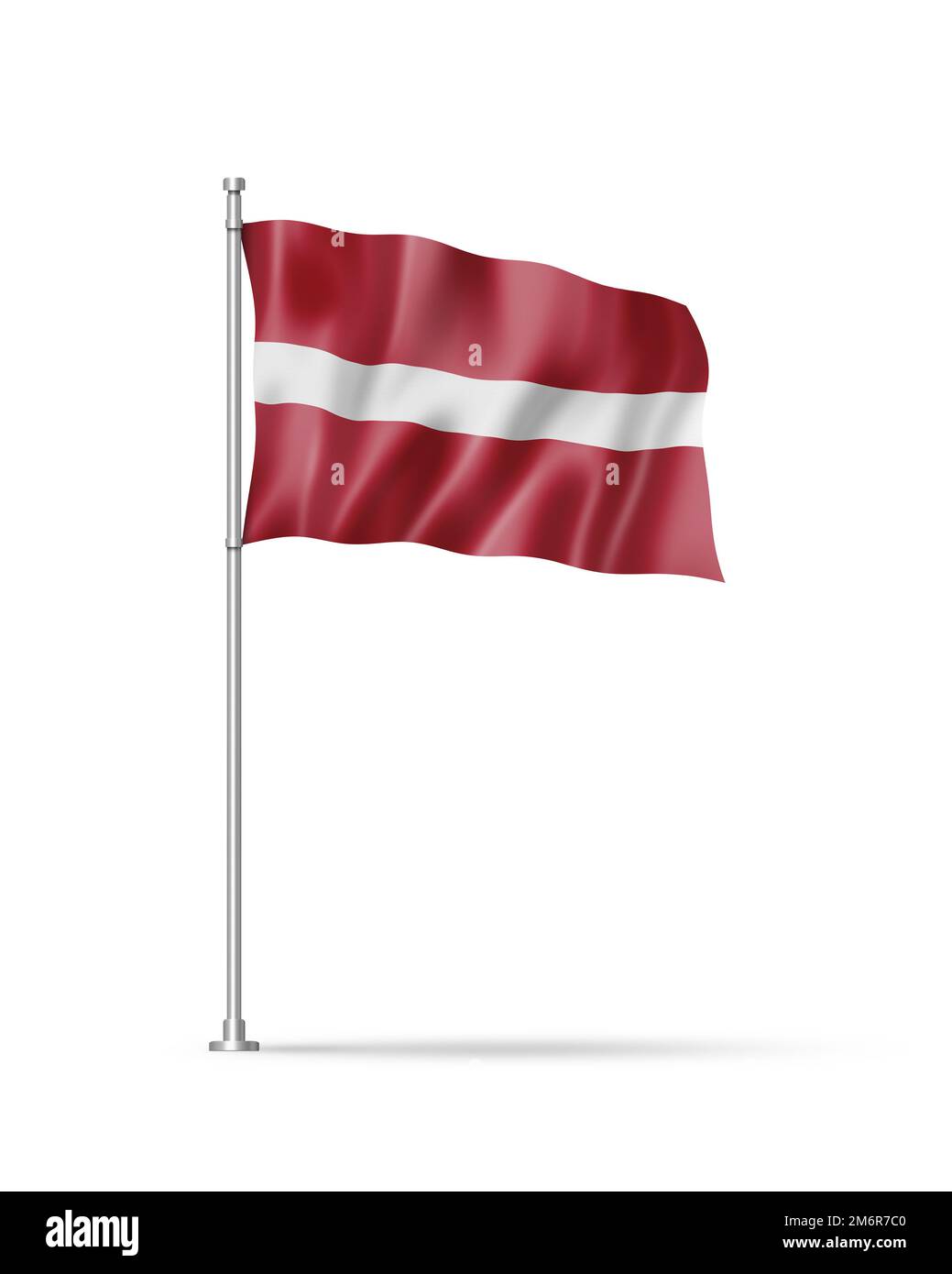 Latvian flag isolated on white Stock Photo - Alamy