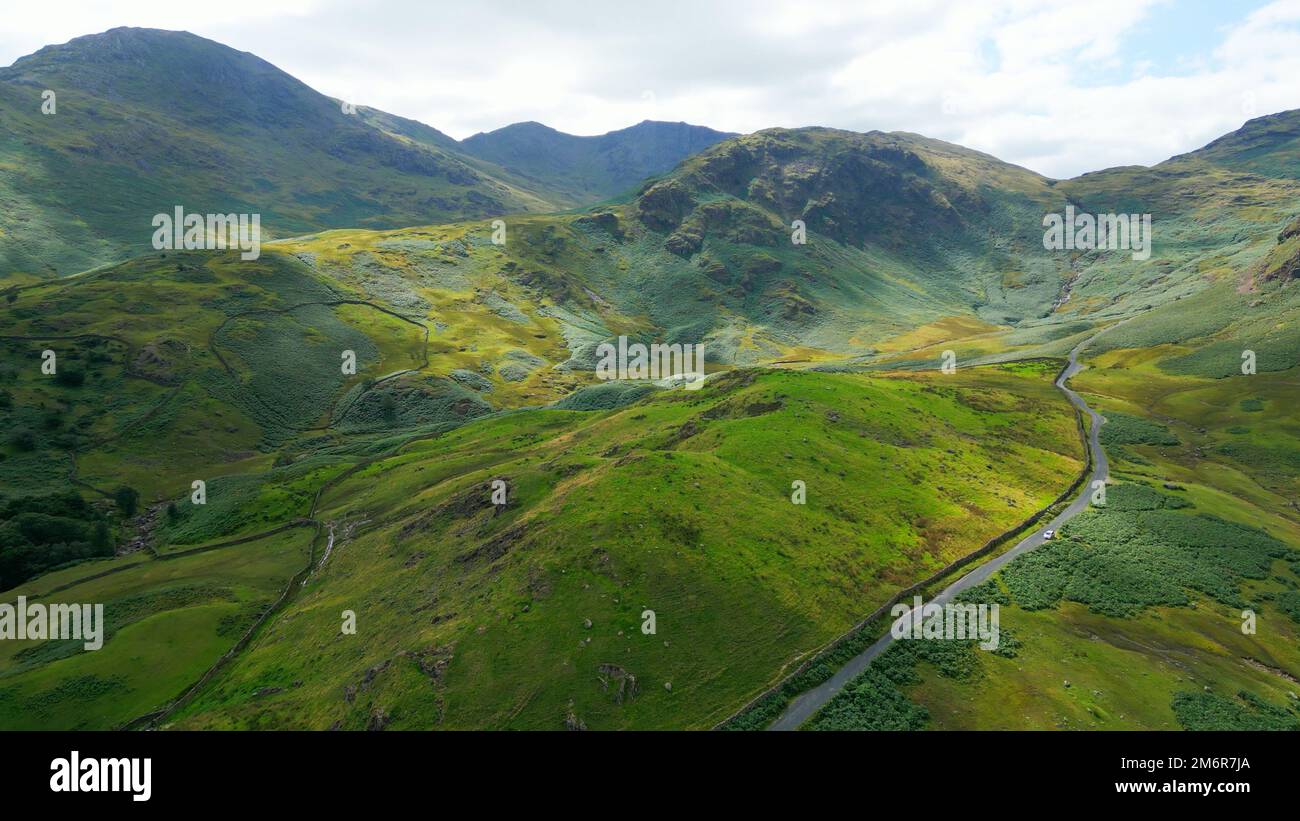 The amazing mountains and valleys at Lake District National Park in ...
