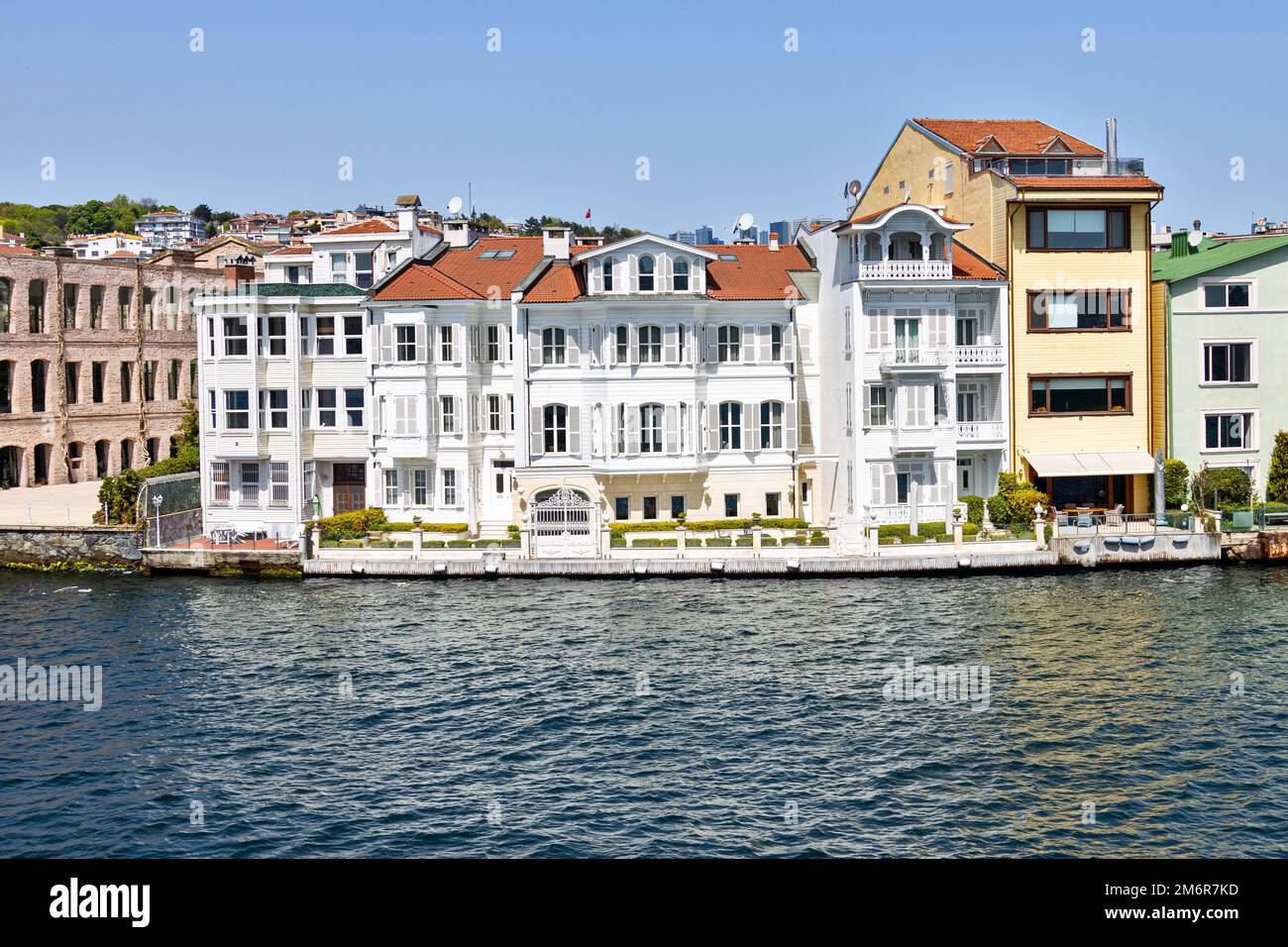 Beautiful Bosphorus strait houses, at shore, in Turkey Stock Photo - Alamy