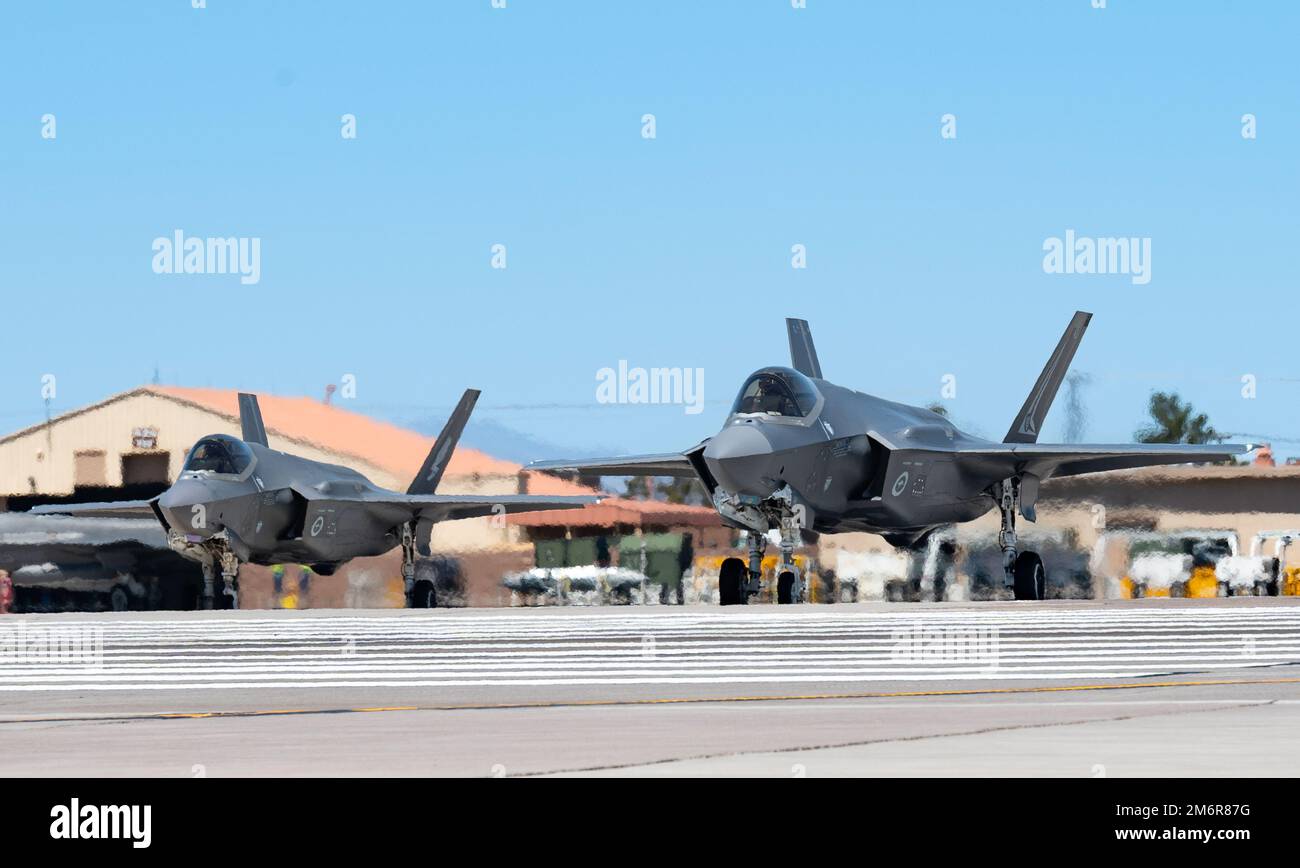 A pair of Royal Australian Air Force (RAAF) F-35A’s taxi out for a ...