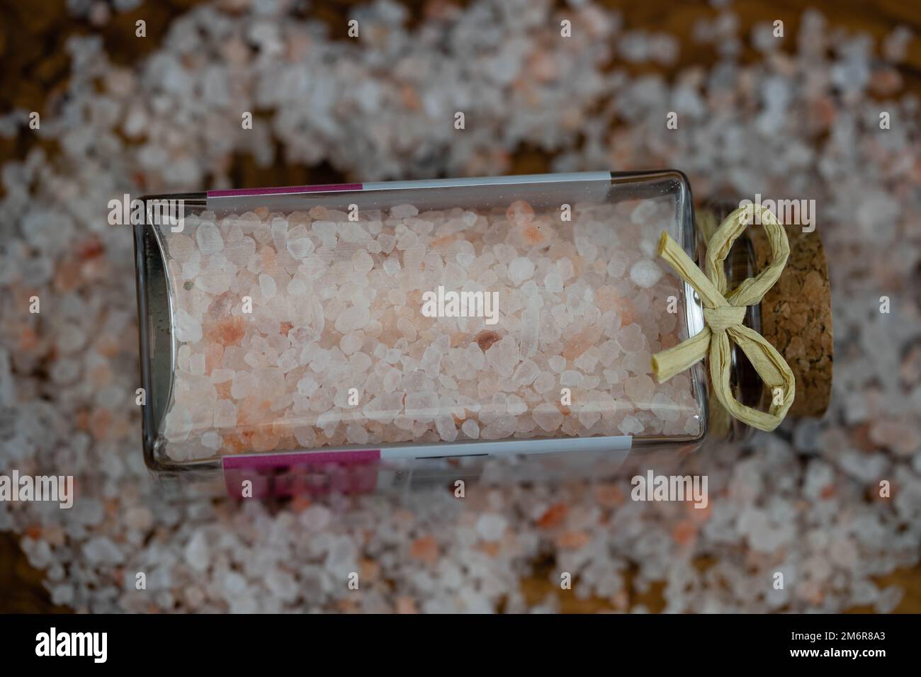 salt crystals on olive wood Stock Photo - Alamy