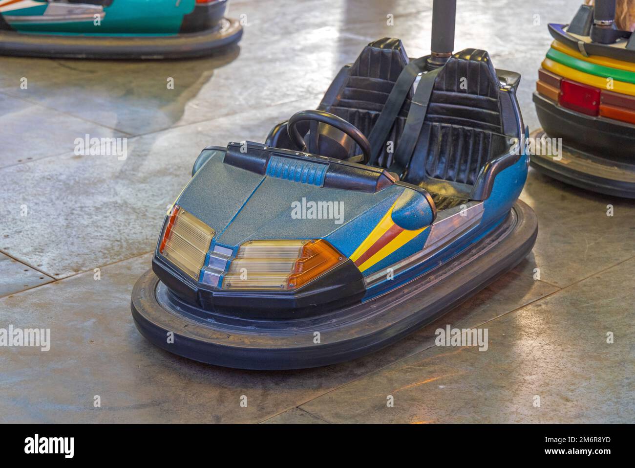 Small Bumper Cars Ride for Kids in Amusement Park Stock Photo - Alamy