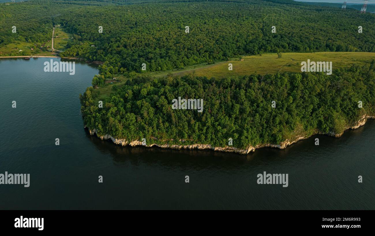 Travel to Russia, the Volga River, Central Russia, Samara Luka. Summer ...