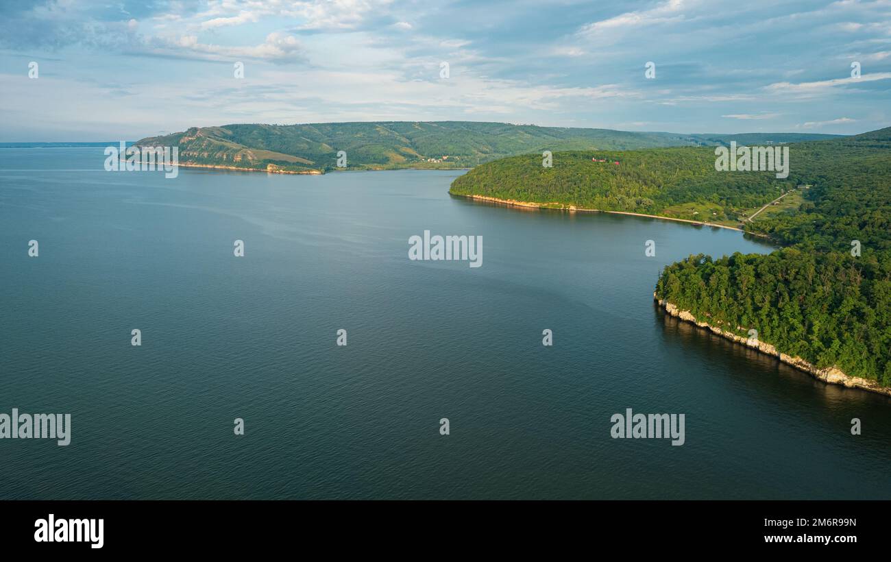 Travel to Russia, the Volga River, Central Russia, Samara Luka. Summer ...