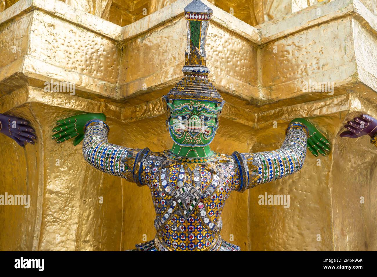 The Statues of demon guardians at Grand Palace in Bangkok, Thailand ...