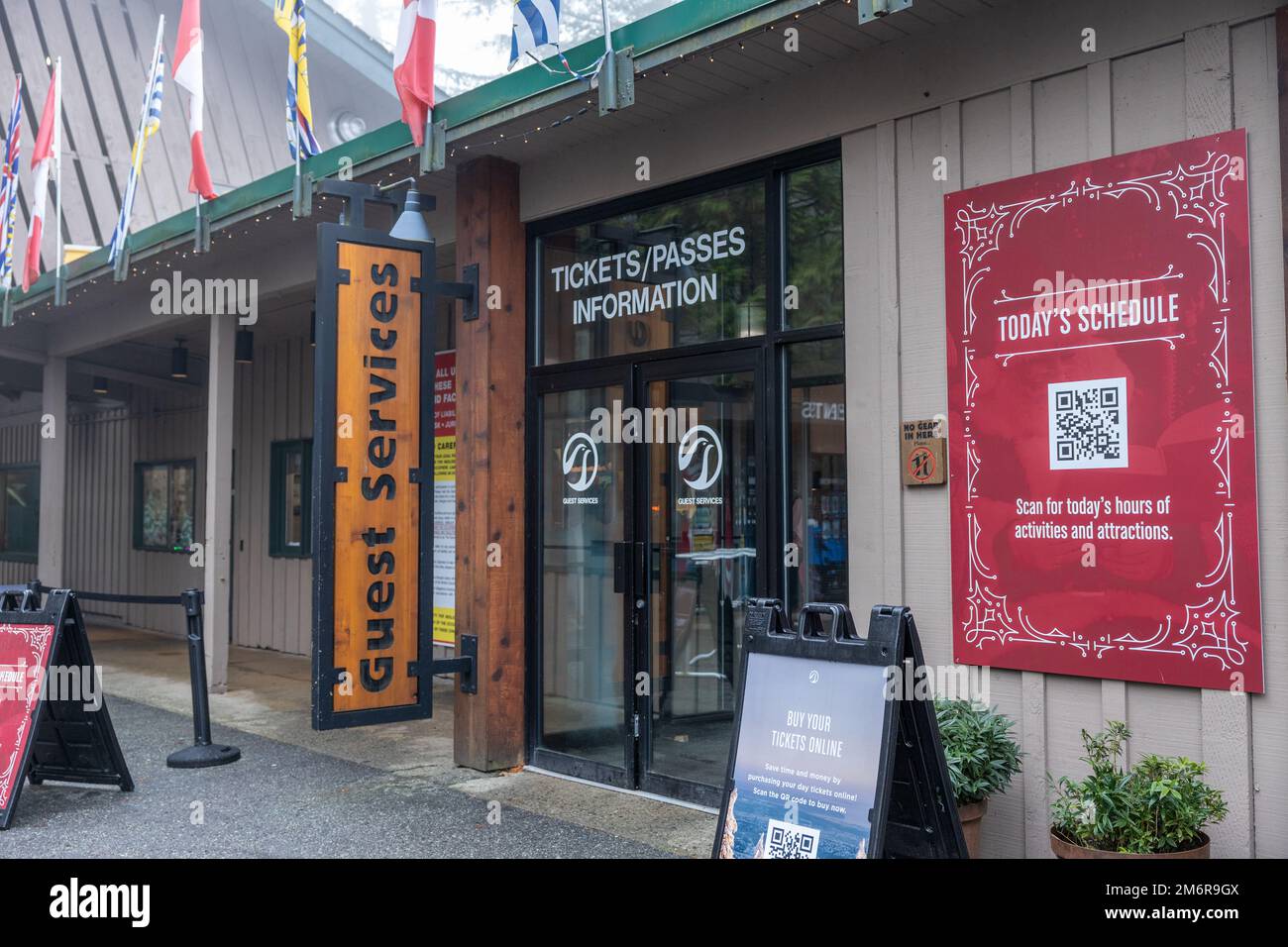 Vancouver, Canada - December 16,2022: View of Guest Services Building ...