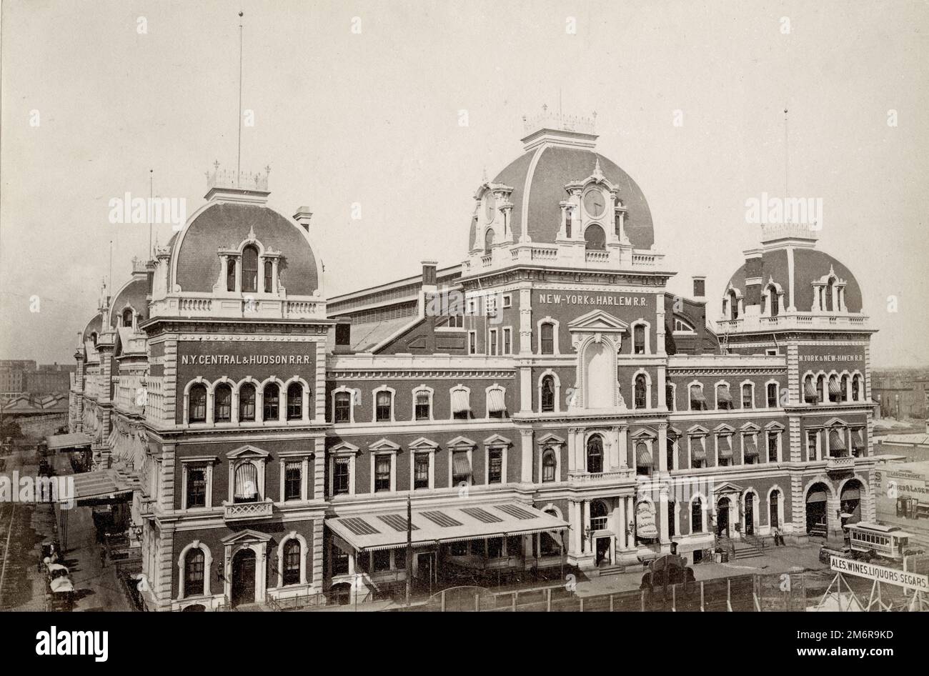 19th century vintage photograph: Grand Central Depot, railroad terminal ...