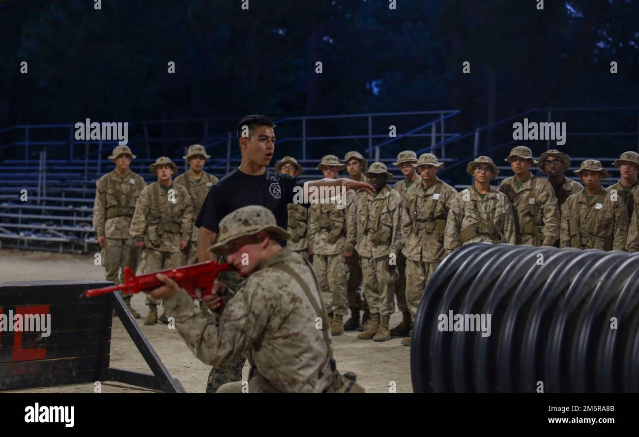 U.S. Marine Corps Lance Cpl. Ethan Romero, an instructor with Field ...