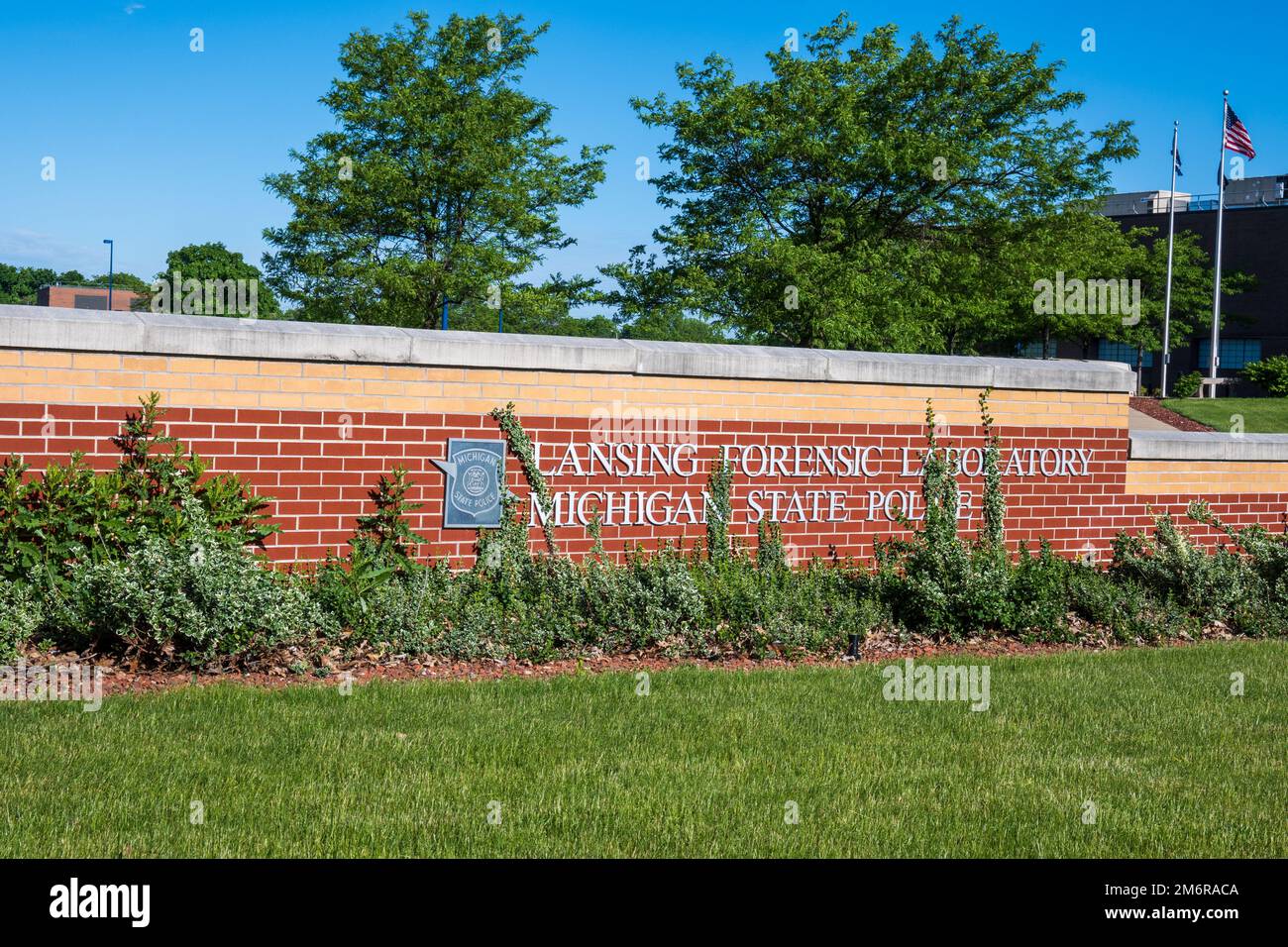 Dimondale MI - June 4, 2022: Sign Michigan State Police Forensic ...