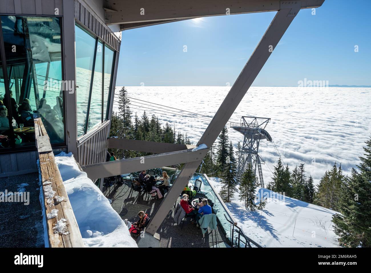 Vancouver, Canada - December 16,2022: A scenic view of Skyride Gondola ...