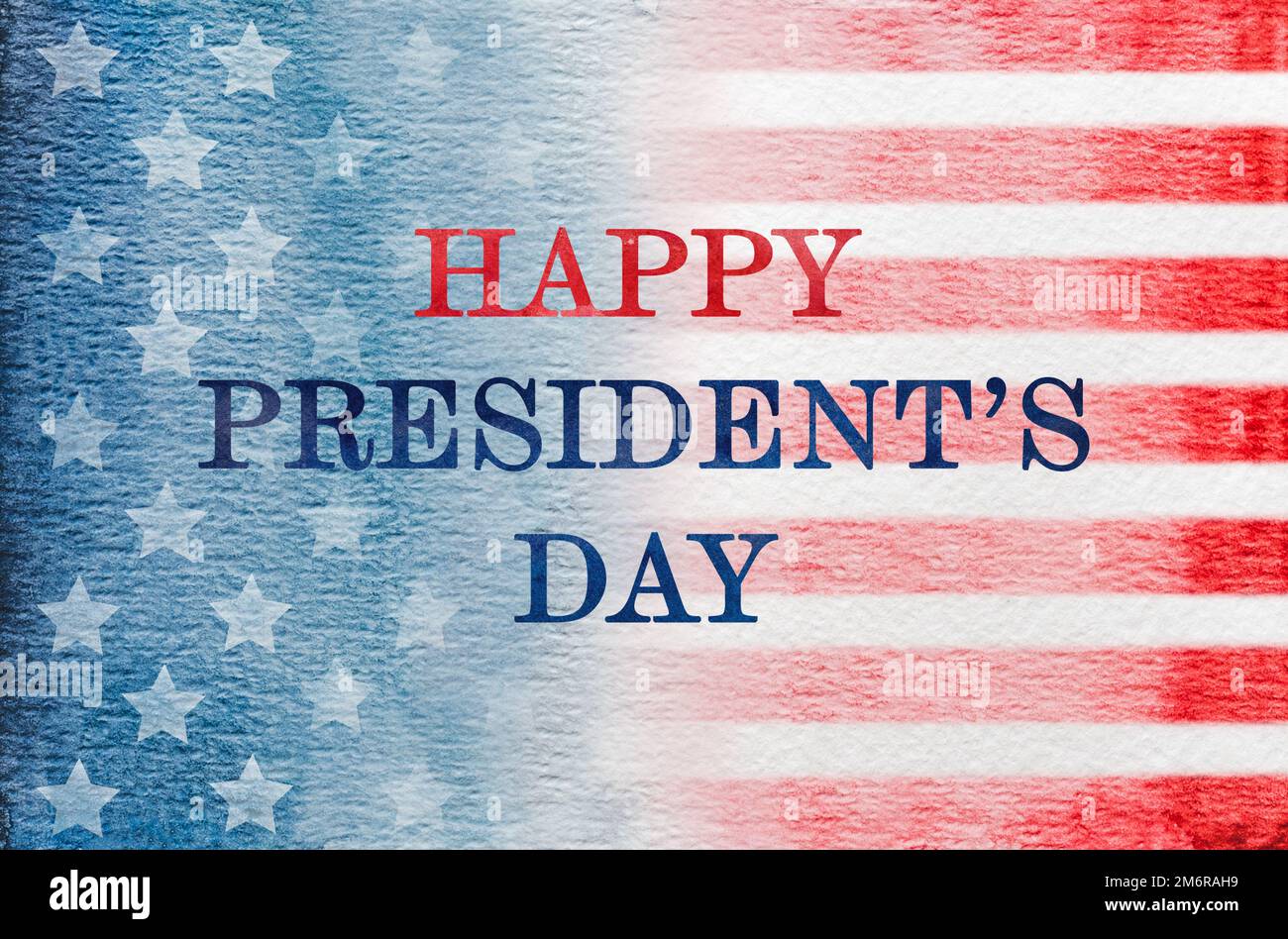 Bright watercolor drawing of the American Flag and congratulatory ...