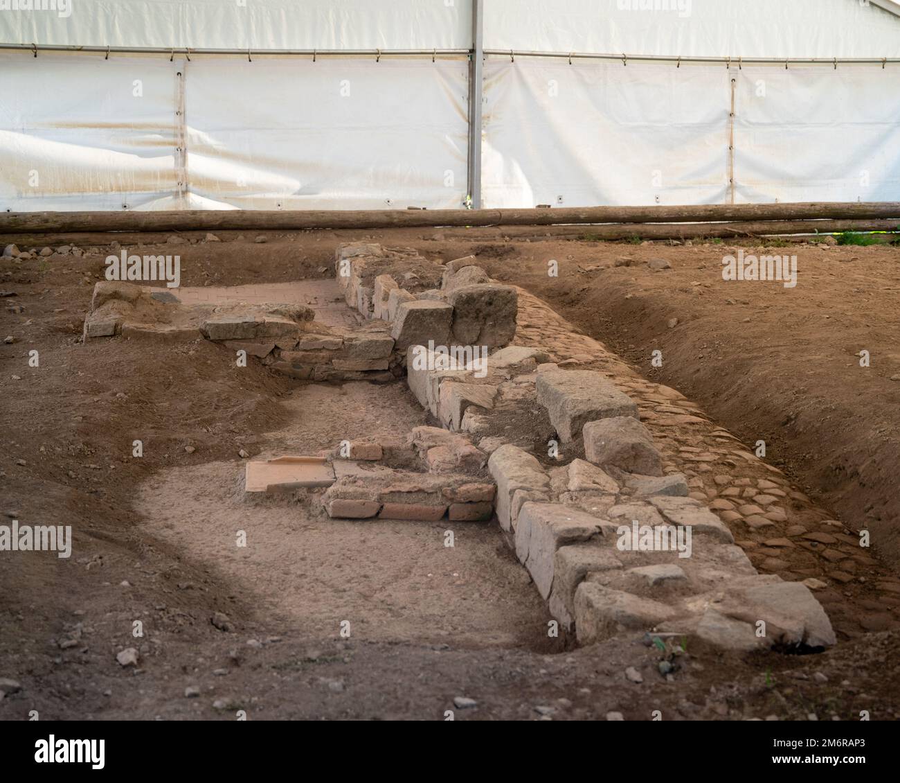 Bibracte Archaeological Center. Gallic archaeological ruins on Mount ...