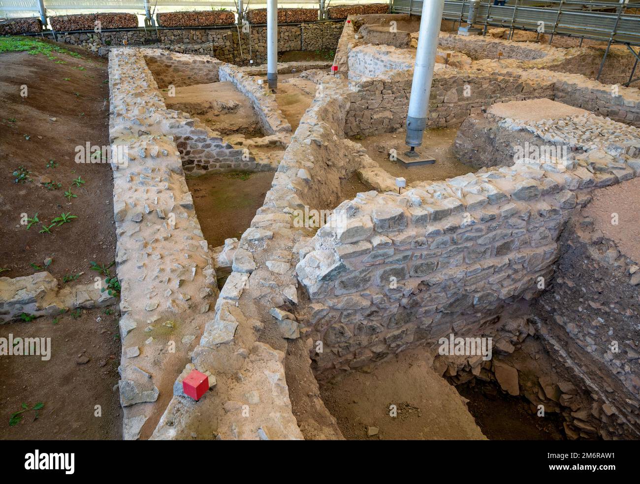 Bibracte Archaeological Center. Gallic archaeological ruins on Mount ...