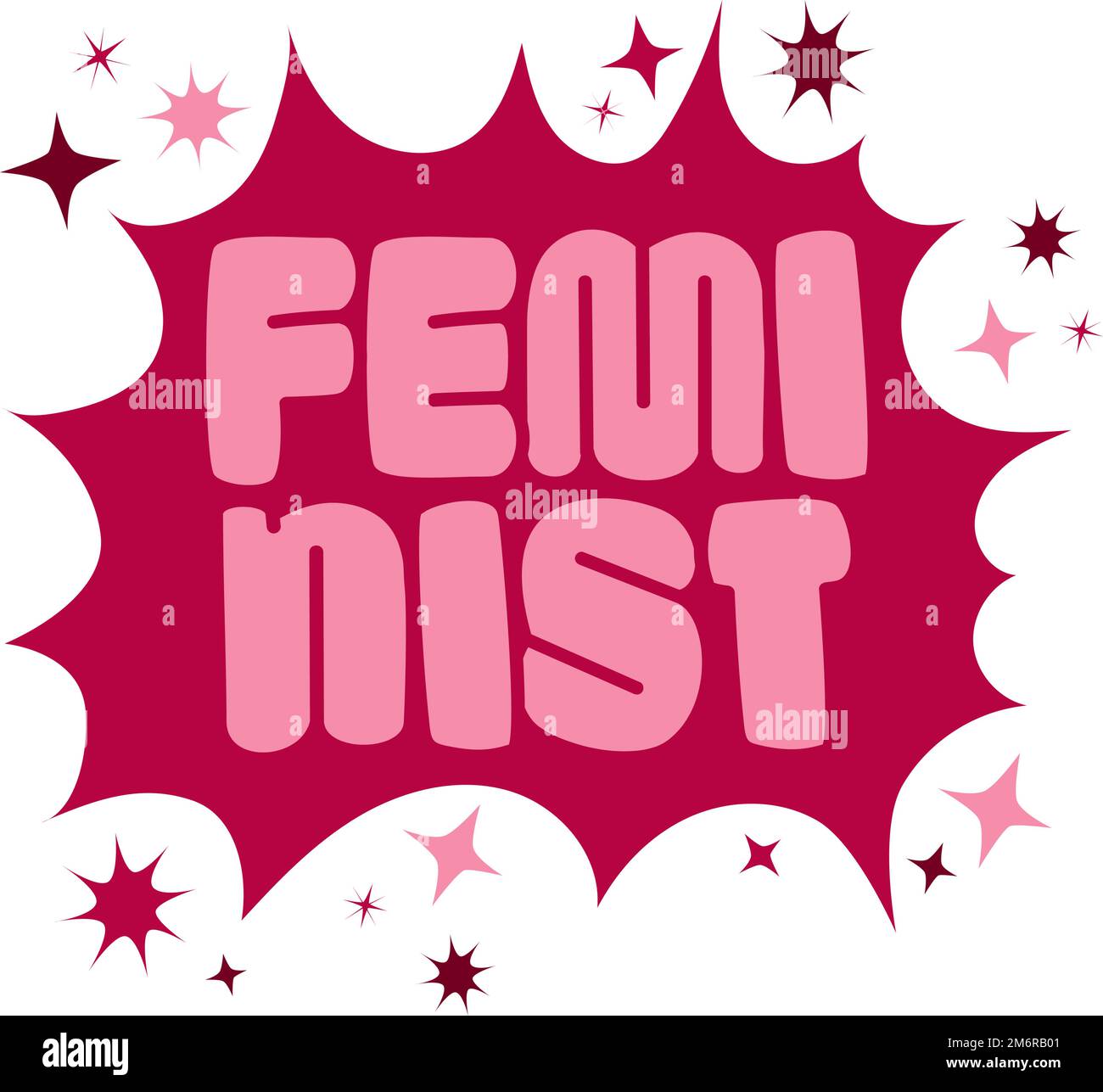 pink feminist lettering Stock Vector Image & Art - Alamy