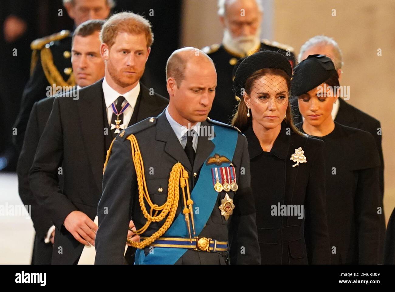File photo dated 14/09/22 of (left to right) Peter Phillips, the Duke ...