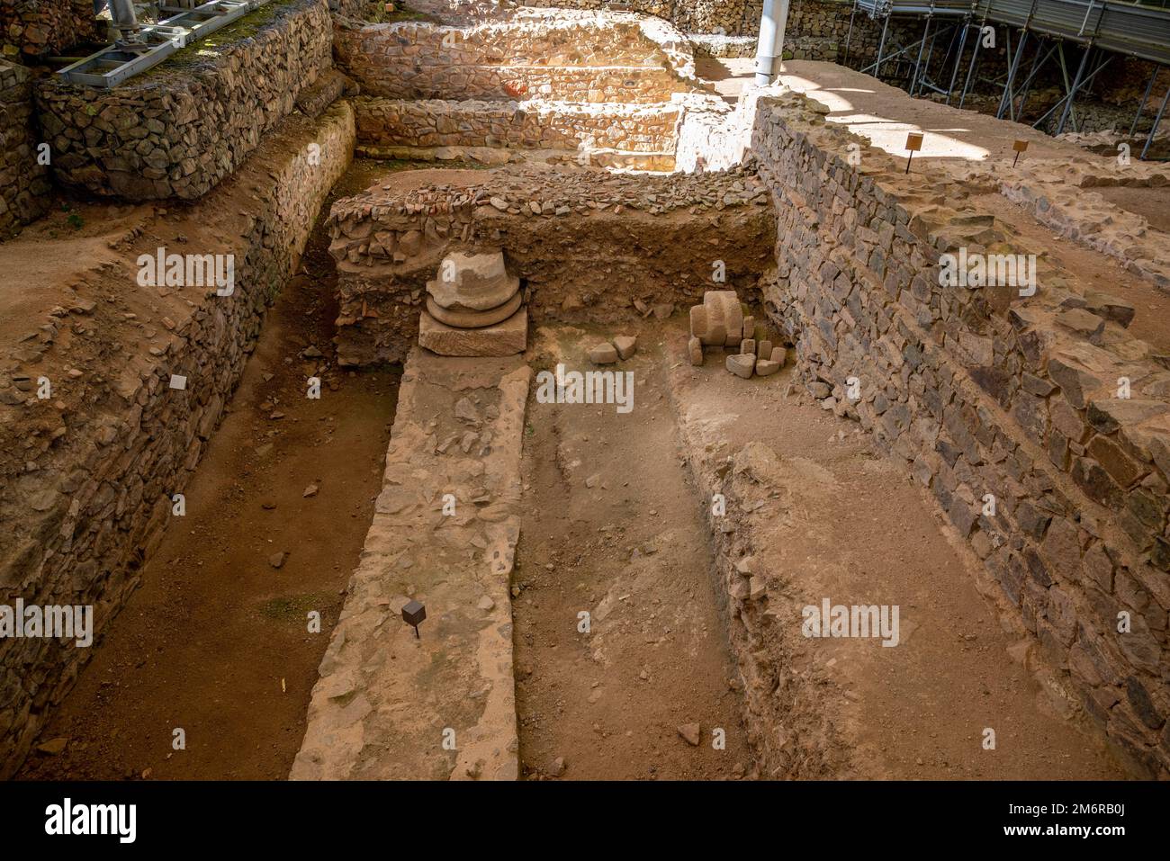 Bibracte Archaeological Center. Gallic archaeological ruins on Mount ...