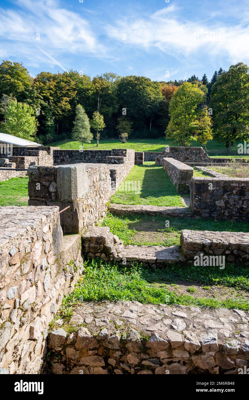Bibracte Archaeological Center. Gallic archaeological ruins on Mount ...