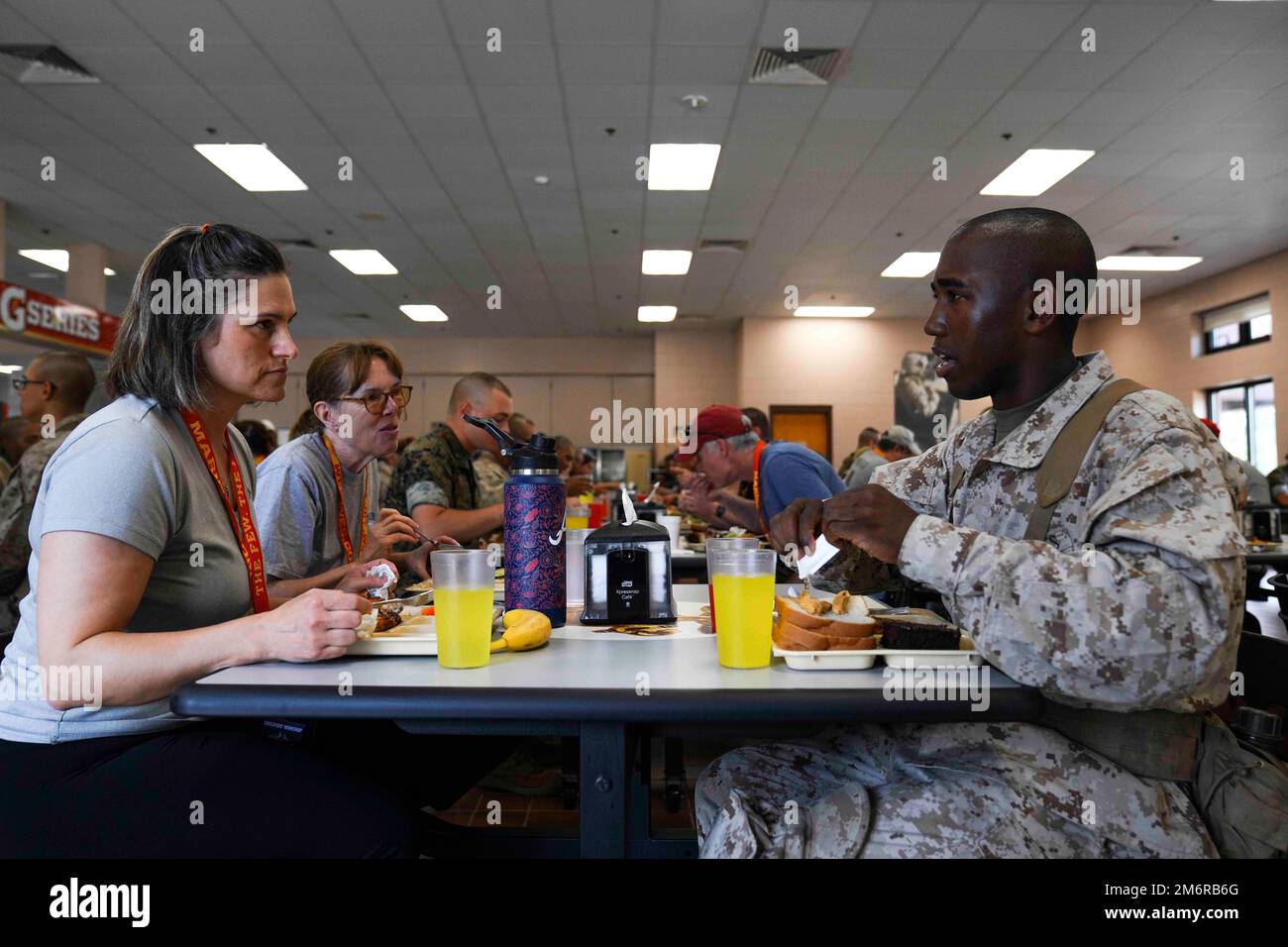 High school educators dine at a recruit chow hall at Marine Corps ...