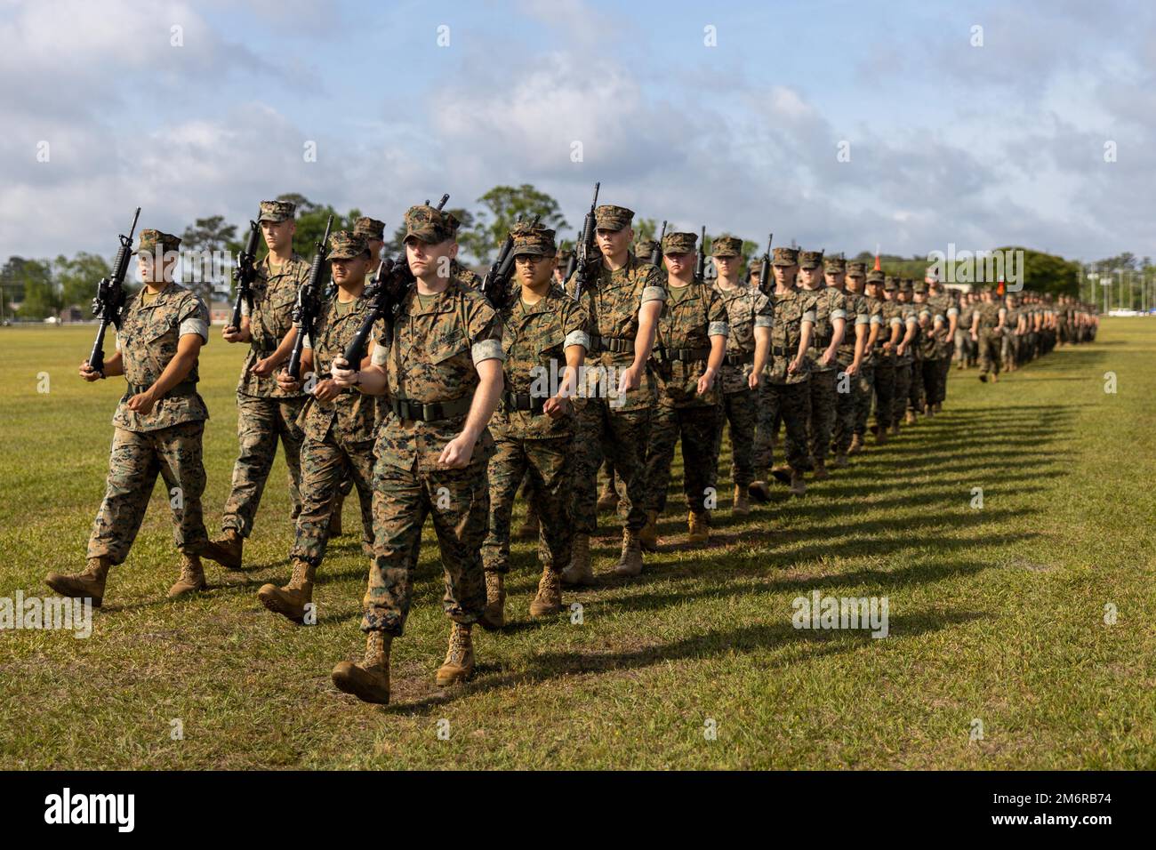 U.S. Marines and Sailors with Headquarters Battalion (HQBN), 2d Marine ...