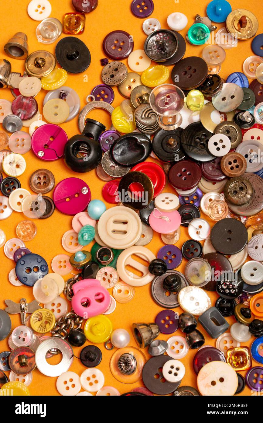 Lots of different buttons close-up Stock Photo - Alamy