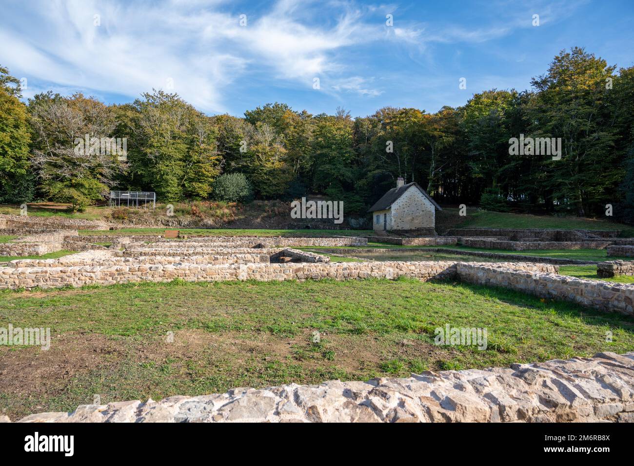 Bibracte Archaeological Center. Gallic archaeological ruins on Mount ...