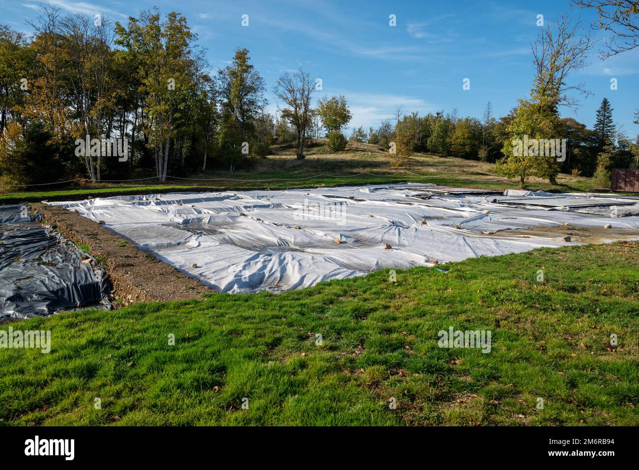 Bibracte Archaeological Center. Gallic archaeological ruins on Mount ...