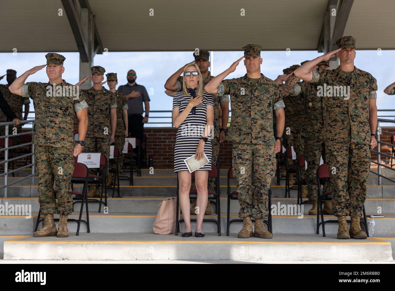 U.S. Marines and Sailors with Headquarters Battalion (HQBN), 2d Marine ...
