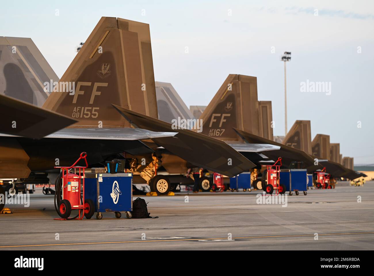 U.S. Air Force F-22 Raptors from the 192nd Fighter Wing, Virginia Air ...