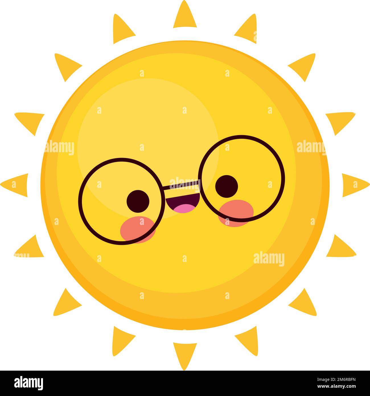 kawaii sun illustration Stock Vector Image & Art - Alamy