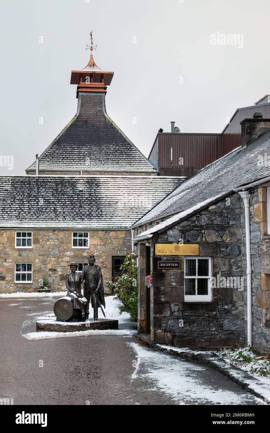 1 Januray 2023. Dufftown,Moray,Scotland. This is the statue of William ...