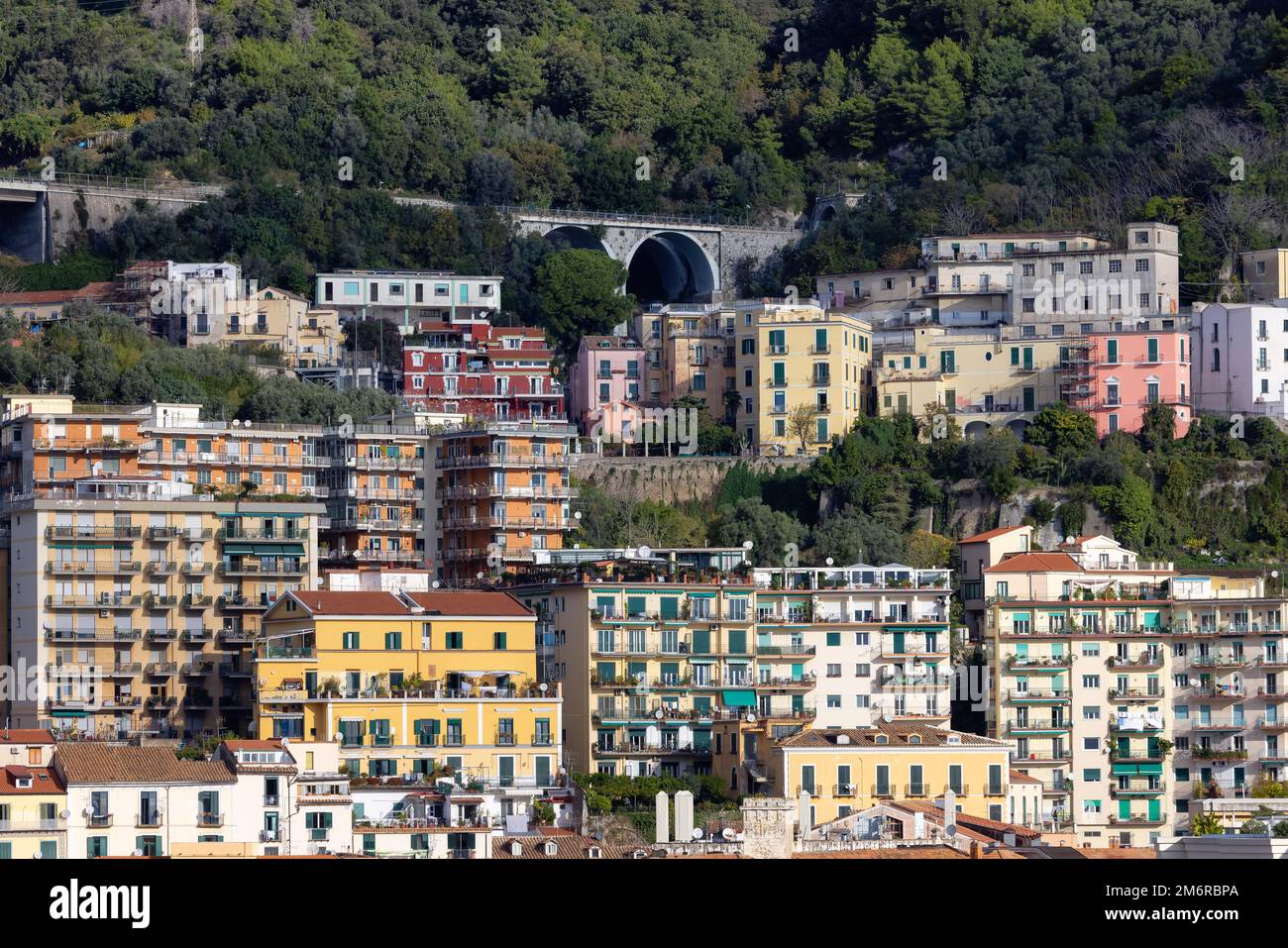 Port, Marina and City by the Sea. Salerno, Italy Stock Photo - Alamy