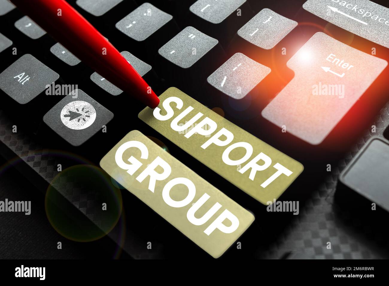 Conceptual caption Support Group. Business concept number of people ...